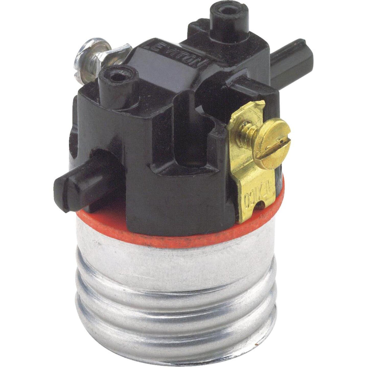 Leviton Push-Through Medium Base Black Interior Lamp Socket - Boonville ...