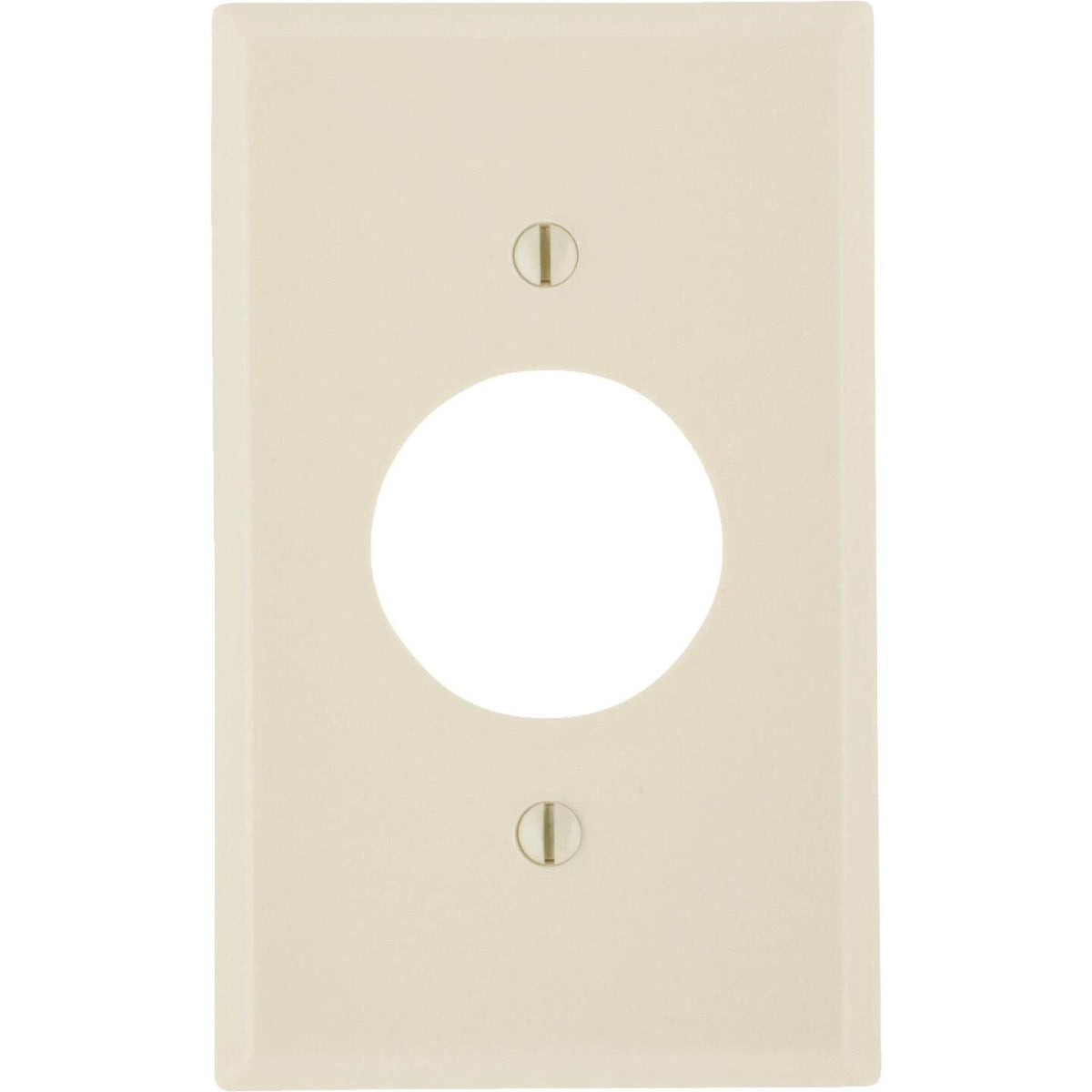 Leviton 1-Gang Smooth Plastic Single Outlet Wall Plate, Ivory ...